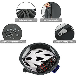 WANDF Drawstring Backpack Sports Gym Sackpack with Mesh Pockets Water Resistant String Bag for Women Men (Grey)