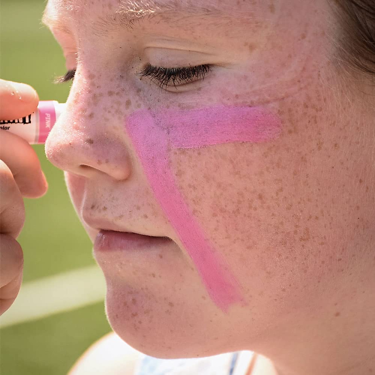 EyeBlack BattlePaint – Bright Colored Under Eye Black Grease for Pro Athletes and Super Fans – Baseball, Softball, Football – 1 Stick – Pink