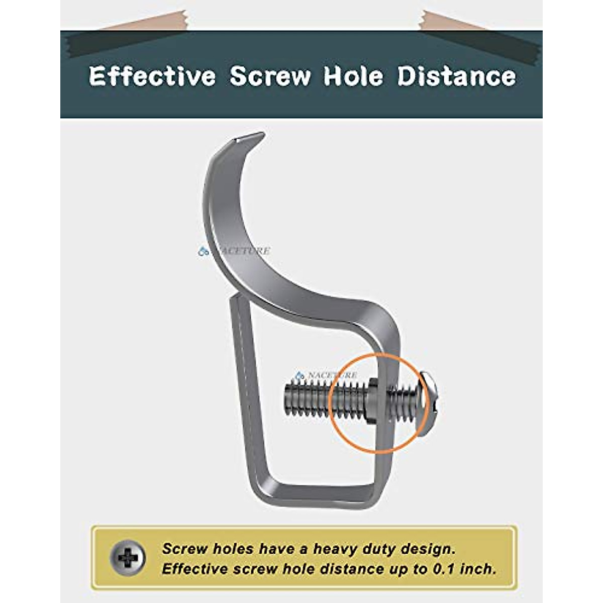 NACETURE Vinyl Siding Hooks Hanger - 20 Pack and Vinyl Siding Screw Hanger 6 Pack - Heavy Duty Stainless No-Hole Needed Vinyl Siding Clips for Hanging- Vinyl Siding Hooks for Outdoor Decorations