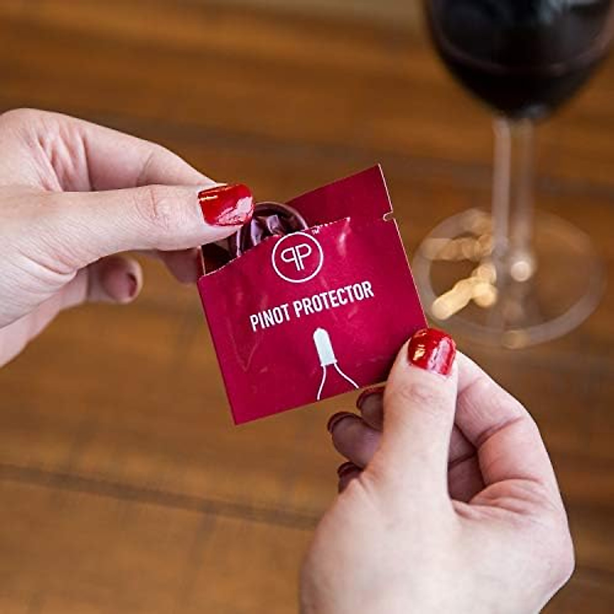 Big Betty - Pinot Protector Wine Bottle Stopper - Air-Tight, No Leak, Food Grade Nitrile - Red (6 Count)