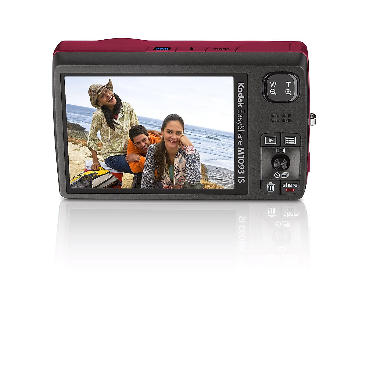 Kodak Easyshare M1093IS 10 MP Digital Camera with 3xOptical Image Stabilized Zoom (Red)