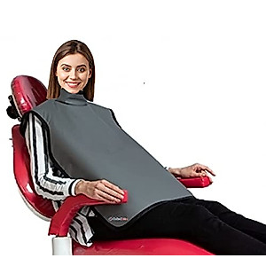 RADIATE Lead Apron for X-Rays - X Ray Dental Lead Vest with Thyroid Shield Radiation Protection Collar - One Size Fits All Adult and Kids Apron for Dentist Xray Machine, Radiology Equipment, Lab- Grey