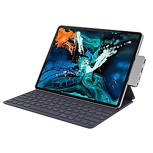 HYPER - HyperDrive 4-in-1 USB C Hub for iPad Pro - 3.5mm Audio Jack, USB-C Power Delivery, USB-A 3.0, 4K30Hz HDMI - Space Gray