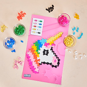 Plus Plus - Puzzle By Number - 250 Piece Unicorn - Construction Building Stem / Steam Toy, Interlocking Mini Puzzle Blocks for Kids