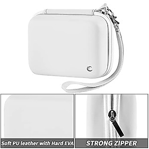 Carrying & Protective Case for Digital Camera, AbergBest 21 Mega Pixels 2.7" LCD Rechargeable HD/Kodak Pixpro/Canon PowerShot ELPH 180/190 / Sony DSCW800 / DSCW830 Cameras for Travel - White