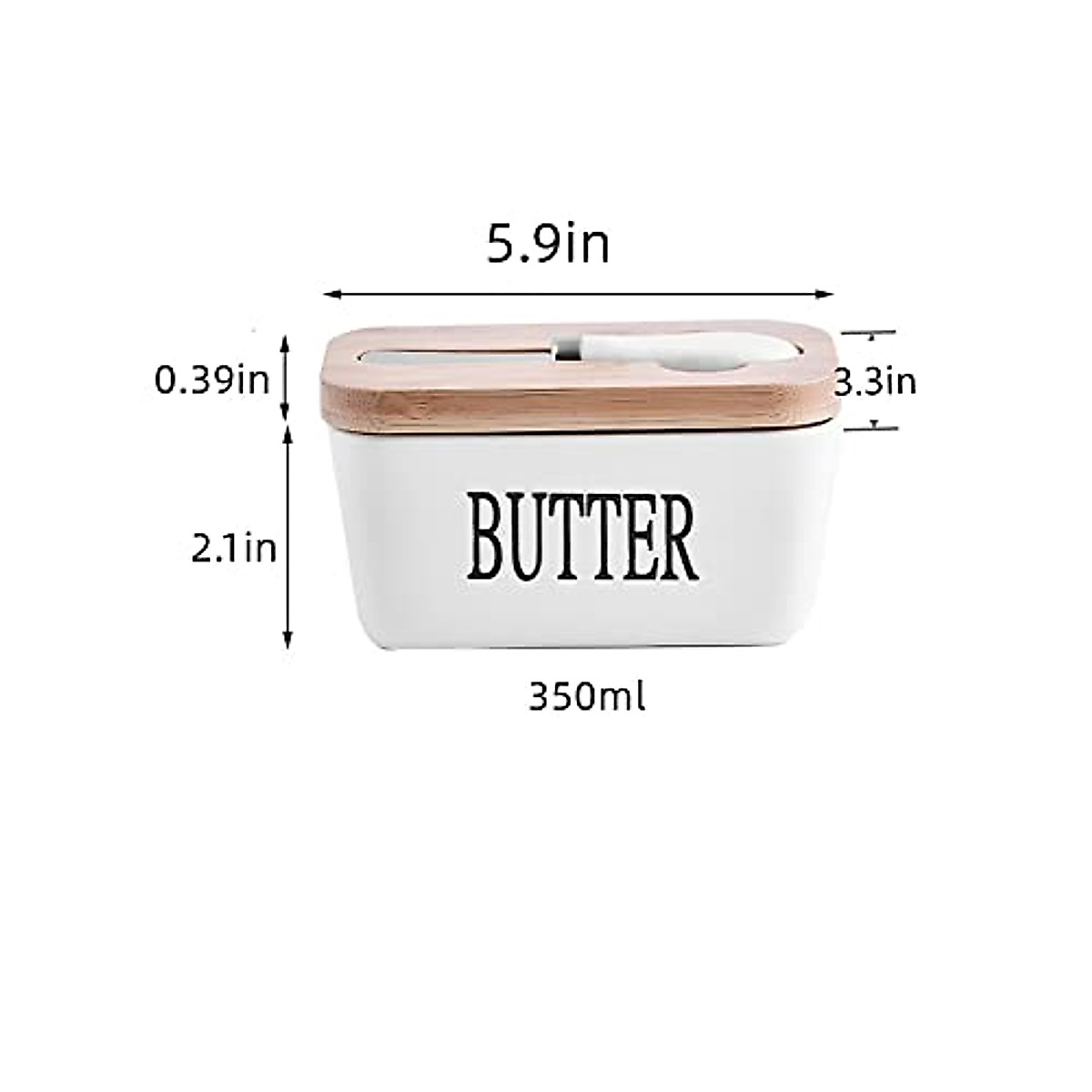 Manual Butter Churner Easy to Use Makes Homemade Butter in Minutes with Porcelain Butter Dish for Home Made Artisan Butter