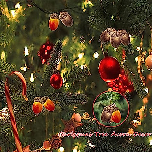 Cshangzei 200PCS Mini Artificial Acorns,Bulk Fake Acorn with Natural Cap Lifelike for Fall Thanksgiving Halloween Decoration,Wedding Decor,Vase Filler,DIY Crafts