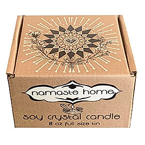 Aries Candle,Aries Gift, Zodiac Candle, Astrology Gift, Handmade Candle with Crystals, Rose Petals, Lavender Buds (8 oz)