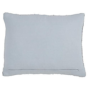 SARO LIFESTYLE Denim Chindi Throw Pillow Cover, Denim, 16"x23"