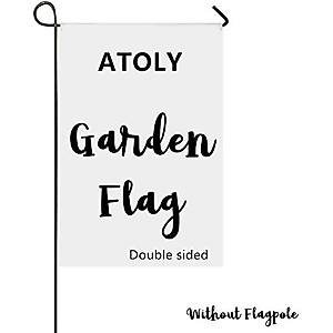 ATOLY Welcome to The Lake Chair Garden Flag Yard Flag Vertical Double Sided Burlap Garden Flag for Farmhouse Yard Outdoor Decor 12 x 18 Inch