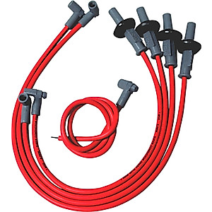 MSD 31939 8.5mm Super Conductor Spark Plug Wire Set Red 8.5 Millimeter