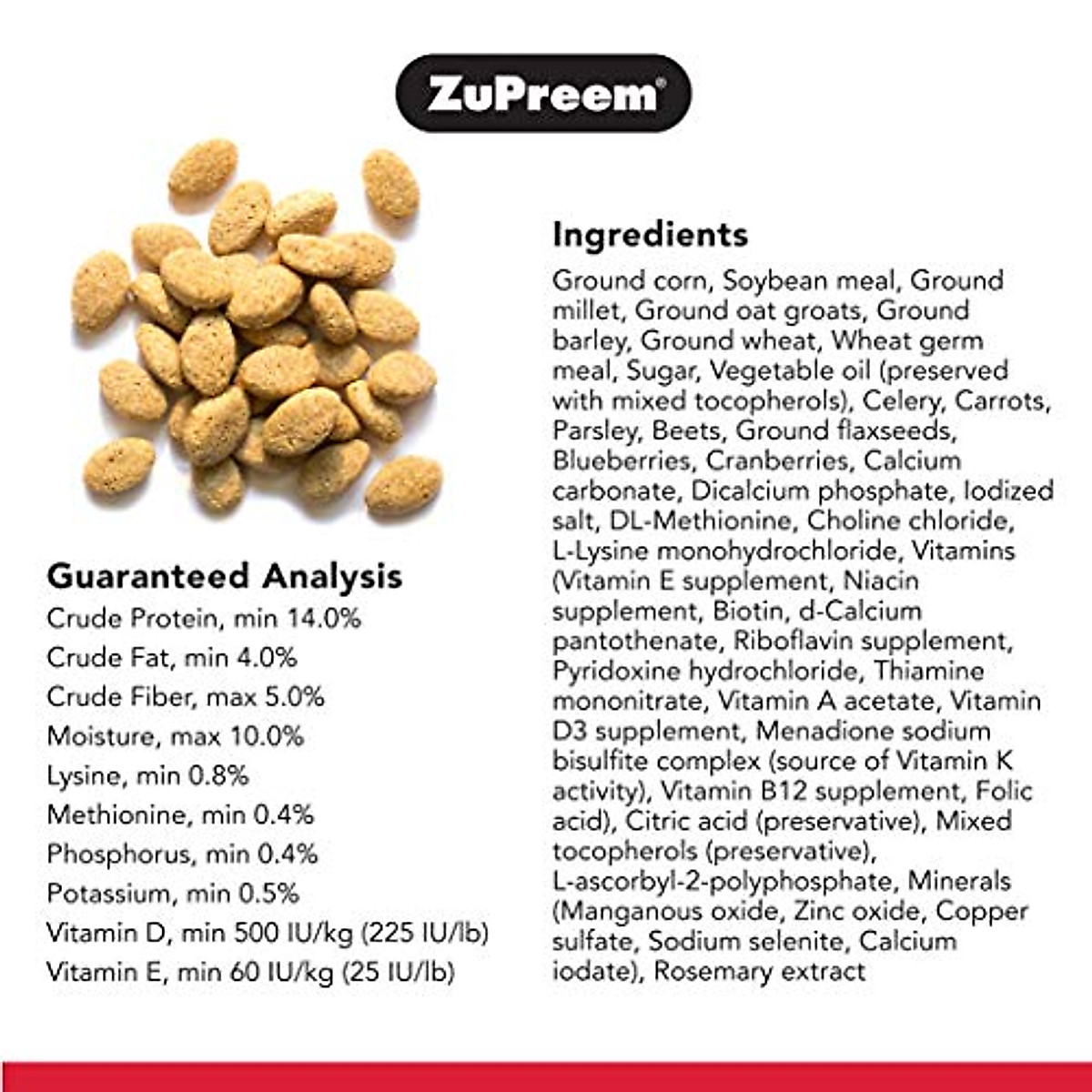 ZuPreem Natural Bird Food Pellets for Large Birds, 3 lb (Pack of 2) - Everyday Feeding Made in USA, Essential Vitamins, Minerals, Amino Acids for Amazons, Macaws, Cockatoos