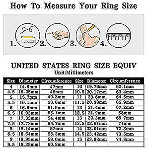 QIXINWANG Multi Gemstone Ring Morganite Garnet Amethyst Peridot Promise Wedding Party Ring for Women Size 6 to 10 (8)