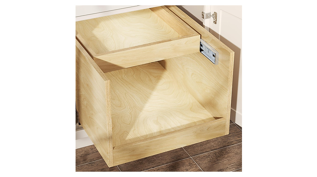 LOVMOR Double-Drawer Pull Out Cabinet Organizer - Space Saving Storage
