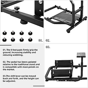Marada G29 Compact Racing Simulator Stand Tilt-Adjustable Fits for G29 G920 G923 T300RS T150,Cozier Sim Steering Wheel Stand,Wheel, Pedals & Seat Not Included