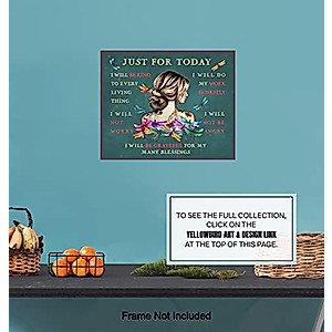 Inspiration Positive Affirmations Boho-chic Wall Art - New Age spiritual Hippie Motivational Wall Decor - Inspirational Quotes Saying - Encouragement Gifts for Women - Encouraging Wall Decor UNFRAMED