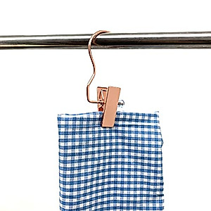 KOOBAY Boots Hanger 4.5" Metal Outfit Hanger Rose Gold Clips for Gloves Shoes Hooks Hair Extension Wigs Clips 12PACK