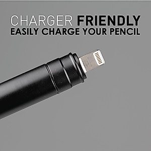 Ztylus Slim Metal Apple Pencil Protective Case: Retractable Tip Protection, Aircraft Grade Aluminum, Built-in Clip, Secures Cap Holder for iPad Pro 12.9", 10.5", 9.7" Apple Pencil (Black)