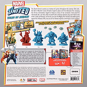 CMON Marvel United Tales of Asgard Expansion | Tabletop Miniatures Game | Strategy Game | Cooperative Game for Adults and Kids | Ages 14+ | 1-4 Players | Average Playtime 40 Minutes | Made by CMON
