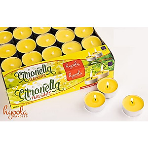 Tealight Citronella Candles - Anti Mosquito Candle - 4 Hour Burn - 100 Pack - DEET Free