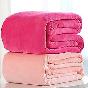 Polyester Throw Blanket,Polyester Soft Warm Solid Color Blanket Sleep Cover Rug for Bed and Couch Lightweight Throw Fit All Season Fruit Green 70 * 100cm.