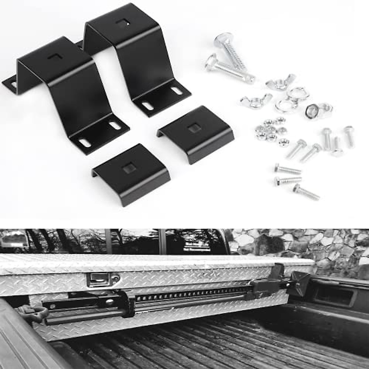 Maureen 4X400 4XRAC Steel Jack Mounting System Fixed with Mounting Bracket Fits for Off-Road Vehicle Pickup Truck Trailer Van SUV