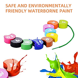 Doyolta Wooden Lacing Toy, Montessori Toys for Toddlers 3 Year Old, Wooden Puzzles Lacing Beads Preschool Toys, Fine Motor Skills Early Educational Toy for Toddler Boys Girls