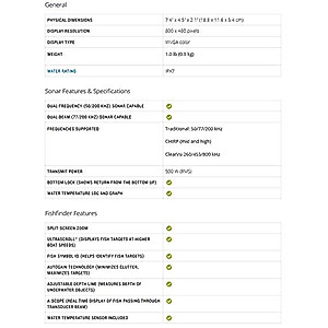 Garmin 010-01872-00 STRIKER 5CV with Transducer, 5" GPS Fishfinder, CHIRP Traditional And ClearVu Scanning Sonar Transducer, Built In Quickdraw Contours Mapping Software