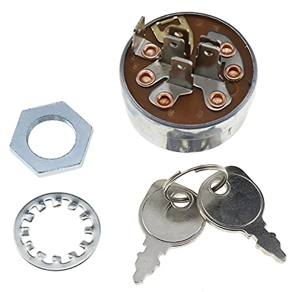 DVPARTS Starter Switch Ignition Key Switch 925-1396A 725-1396 430-770 1686734Sm 1679006Sm for MTD Troy-Bilt Cub Cadet Ryobi White Outdoor Huskee Ranch King Wizard Lawn Chief Statesman