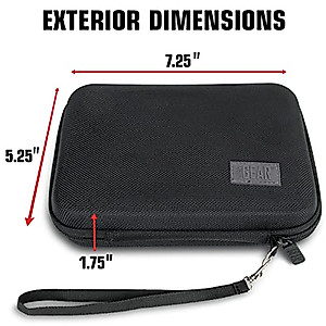 USA GEAR Multimeter Case with Hard Shell Exterior and Wrist Strap - Compatible with Innova 3320 Digital Multimeter, Crenova MS8233D, Klein Tools Multi Meter, and AstroAI Multimeter 2000 - Black