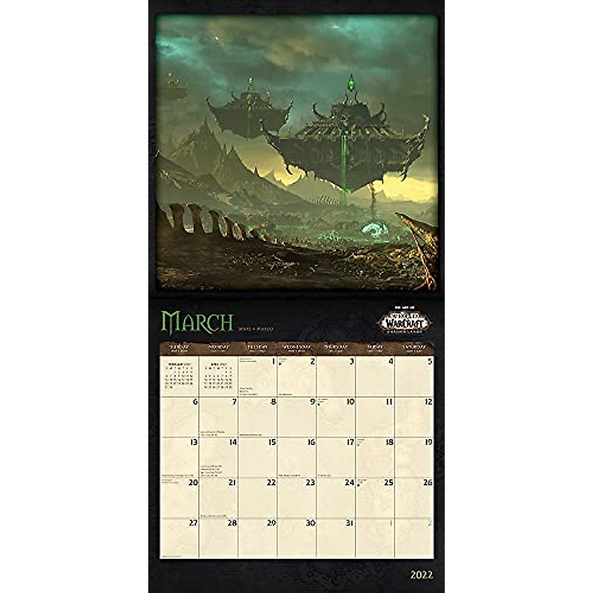 World of Warcraft 2022 12 x 12 Inch Monthly Square Wall Calendar, Video Game Blizzard Entertainment WoW