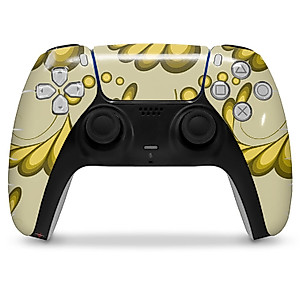 WraptorSkinz Skin Wrap compatible with Sony PS5 DualSense Controller Petals Yellow (CONTROLLER NOT INCLUDED)