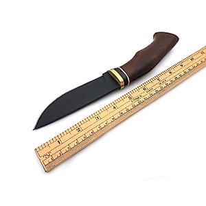 Nooraki HK-367 Premium Handmade High Carbon Steel Hunting Knife with Sheath. 9'’ Fixed Blade with Rosewood Handle. Survival and Bushcraft Knife. EDC Belt Bowie ideal Knife for Camping or everyday use