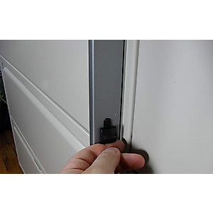 File Cabinet Locking Bar. Fits 5 Drawer File Cabinets. Includes Cobalt Drill Bit. (Gray)