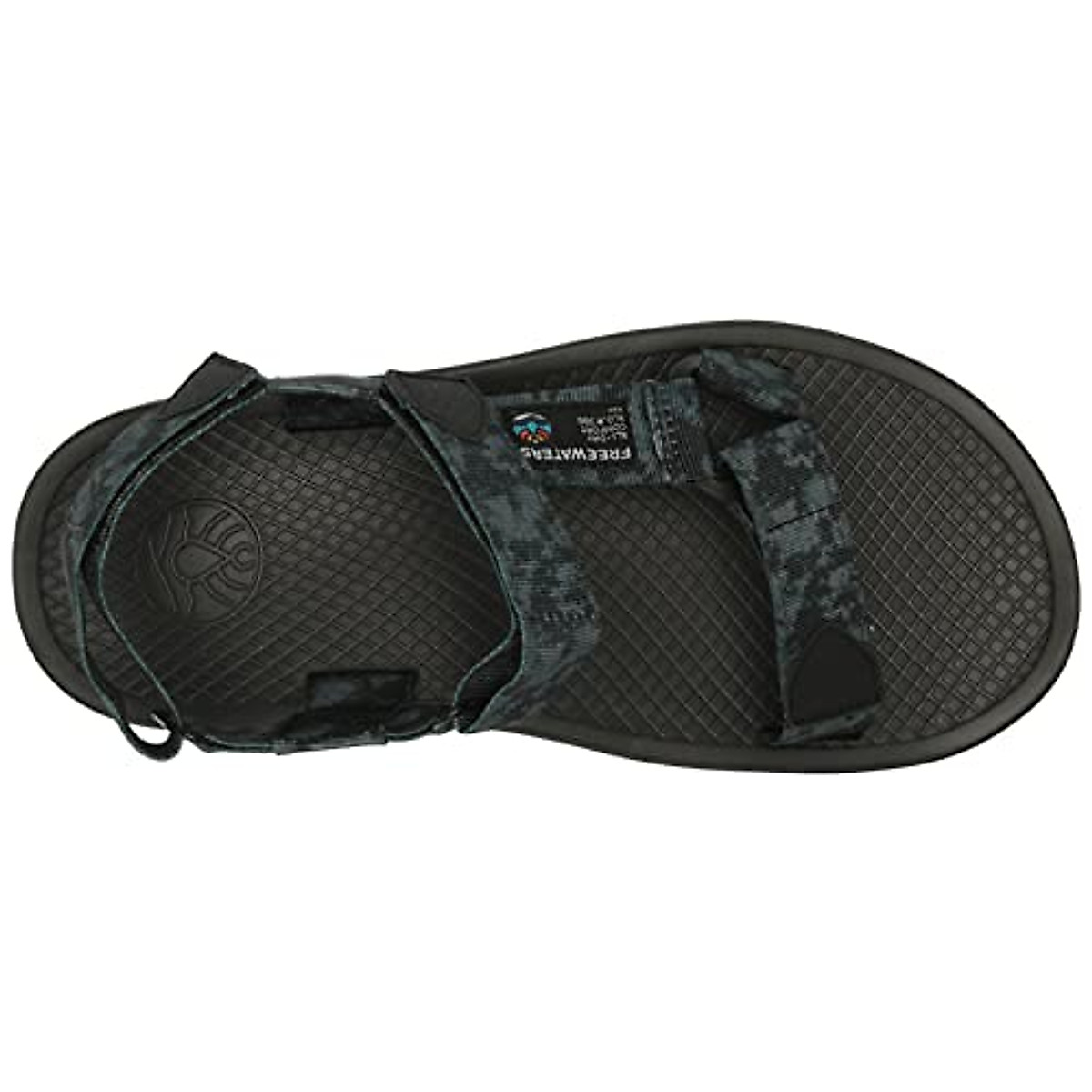 Freewaters Women's Sport Sandal, Black Tie Dye, 5