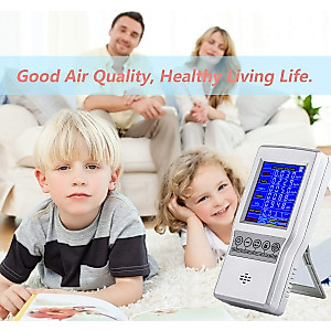 Air Quality Monitor BIAOLING Accurate Tester for CO2 Formaldehyde(HCHO) TVOC PM2.5/PM10 Multifunctional Air Gas Detector Real Time Data&Mean Value Recording for Home Office and Various Occasion