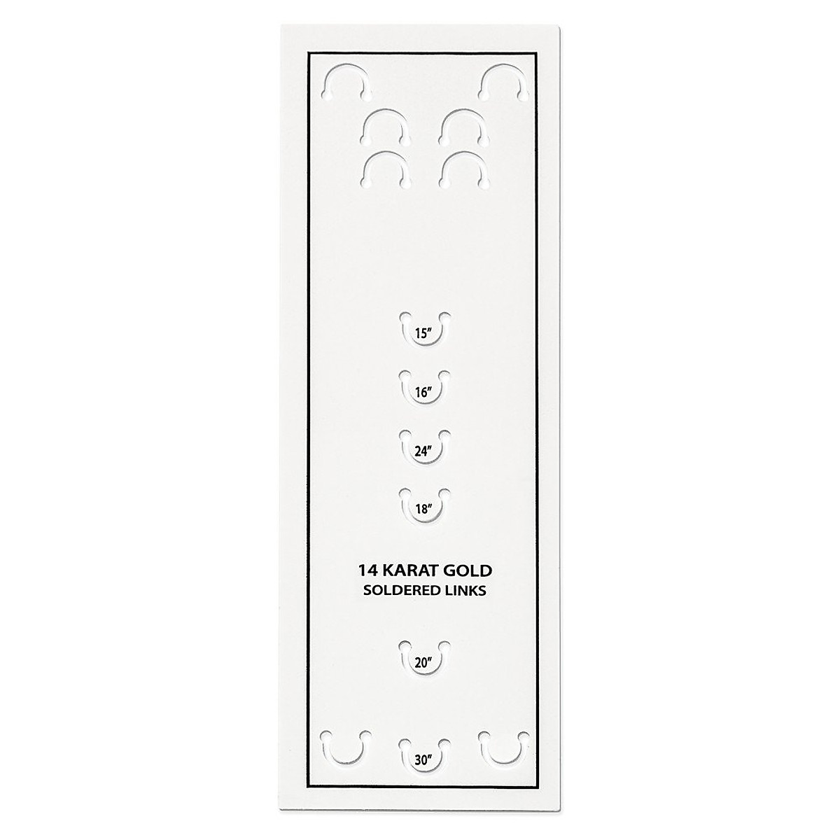 Solid 14k White Gold .7mm Carded Cable Rope Chain Necklace 18"