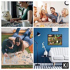 750 Piece Puzzle for Adults Sharon Steele A Day On The Farm Whimsical Country Farm Jigsaw Puzzle from KI Puzzles