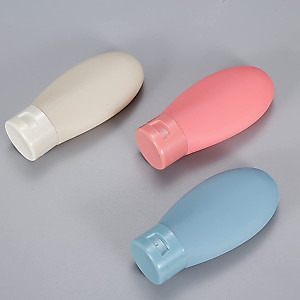 3 Pcs Travel Bottles Set,60ML Travel Bottles & Containers,Small Mini Empty Plastic Squeeze Bottles for Travel Toiletries,Shampoo and Conditioner with Storage Bag
