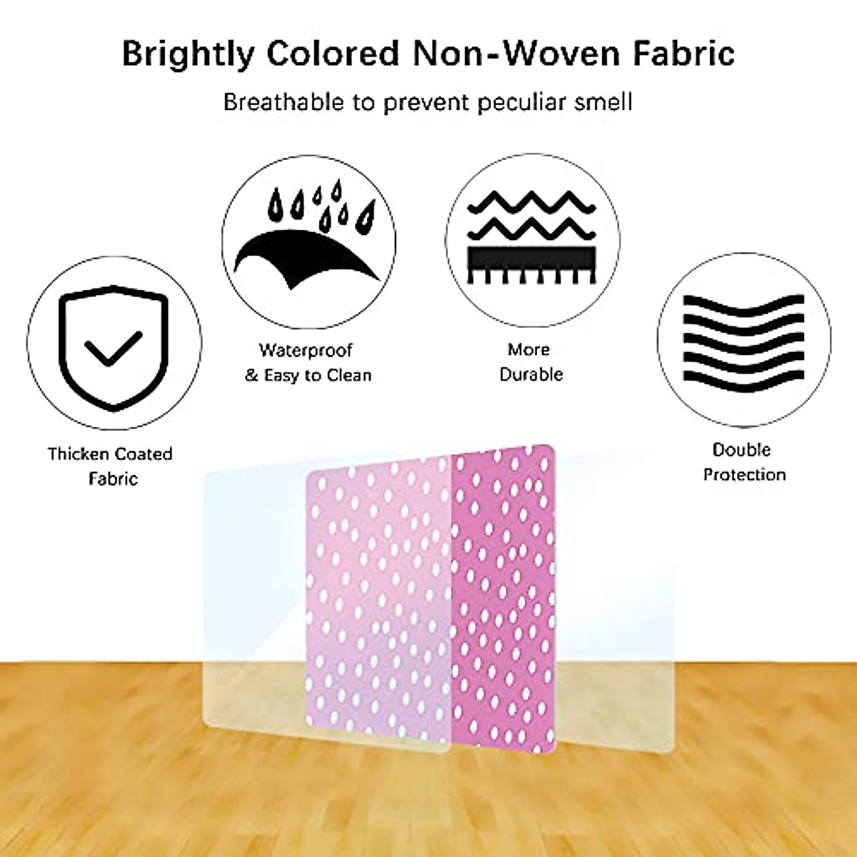 QUMENEY Wardrobe Storage Closet, Portable Clothes Standing Shelves Organizer, Extra Strong and Durable Non-Woven Fabric Rack with Hanging Rods, Quick and Easy to Assemble (Flower)