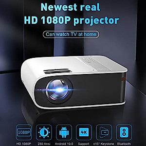 XXXDXDP W32 Mini Projector Full 1080p Android 10 Support 4k Decoding Video Projector Led Beamer Home Theater for Phone Cinema ( Size : Mirror Version )