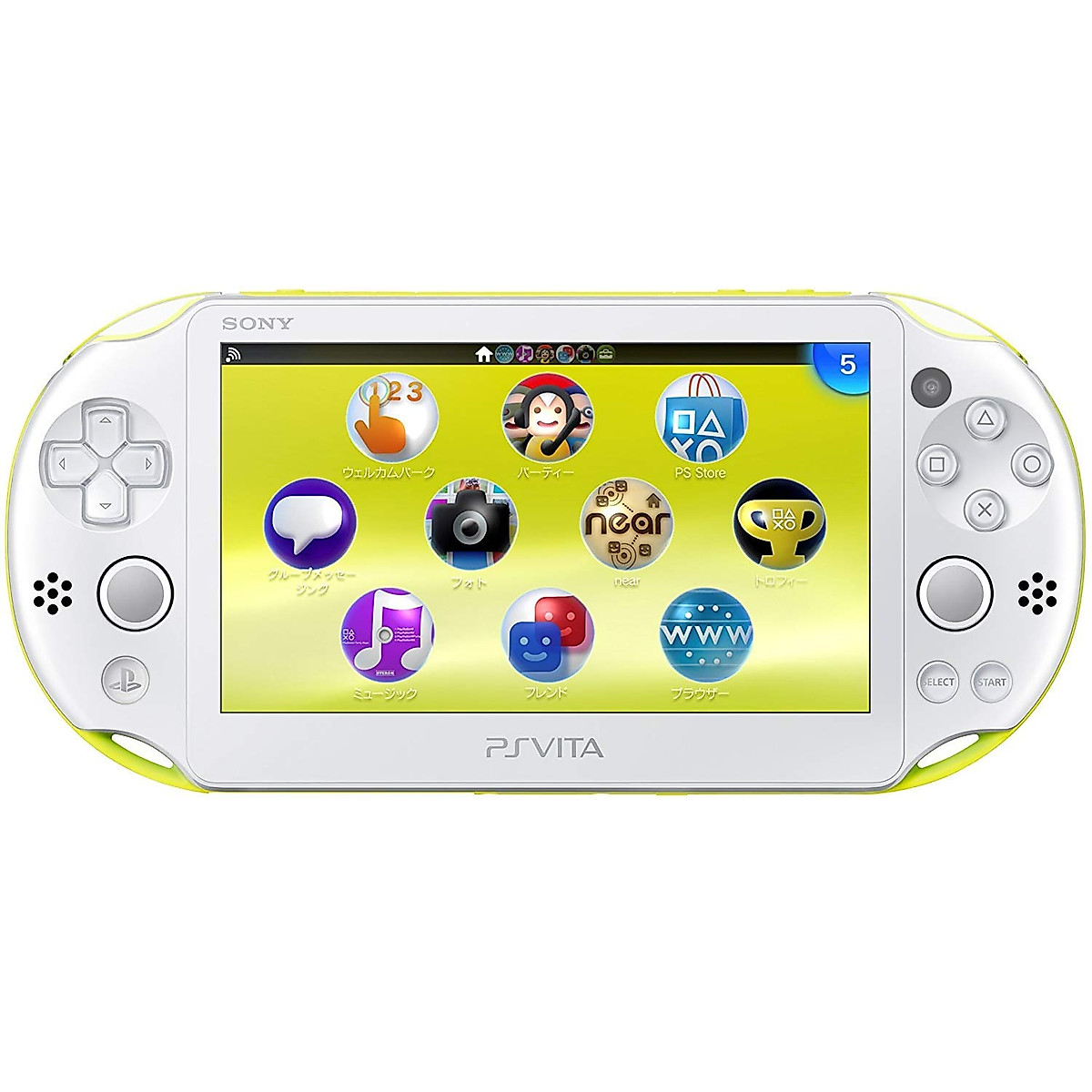 Sony Playstation Vita Wi-Fi 2000 Series Slim (White/Neon Green) (Renewed)
