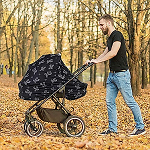 Baby Car Seat Covers, Multi-use Nursing Breastfeeding Covers, Infant Car Seat for Baby Boys&Girls, Stretchy Shopping Cart Cover Ups, Shower Gift for Boys & Girls (Cactus)