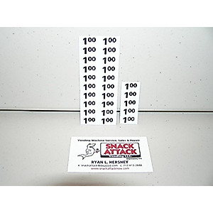 (25) Snack Vending Machine $1.00 / $1.05 Price Labels!