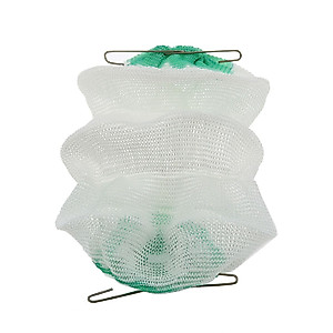 Meuey Lyot Gas Lamp Mantles 3 Layers Gas Lamp Mantles Propane Lantern Mantles and 2 Mounting Clips Gas Lamp Mantles Accordion-Shaped Mantles Lanterns-4PCS