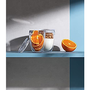 Bodum Plastic K11849-10SA Pavina To Go Double Wall Shatterproof Tumbler With Lid 2-Pack, 10 Ounce, Clear