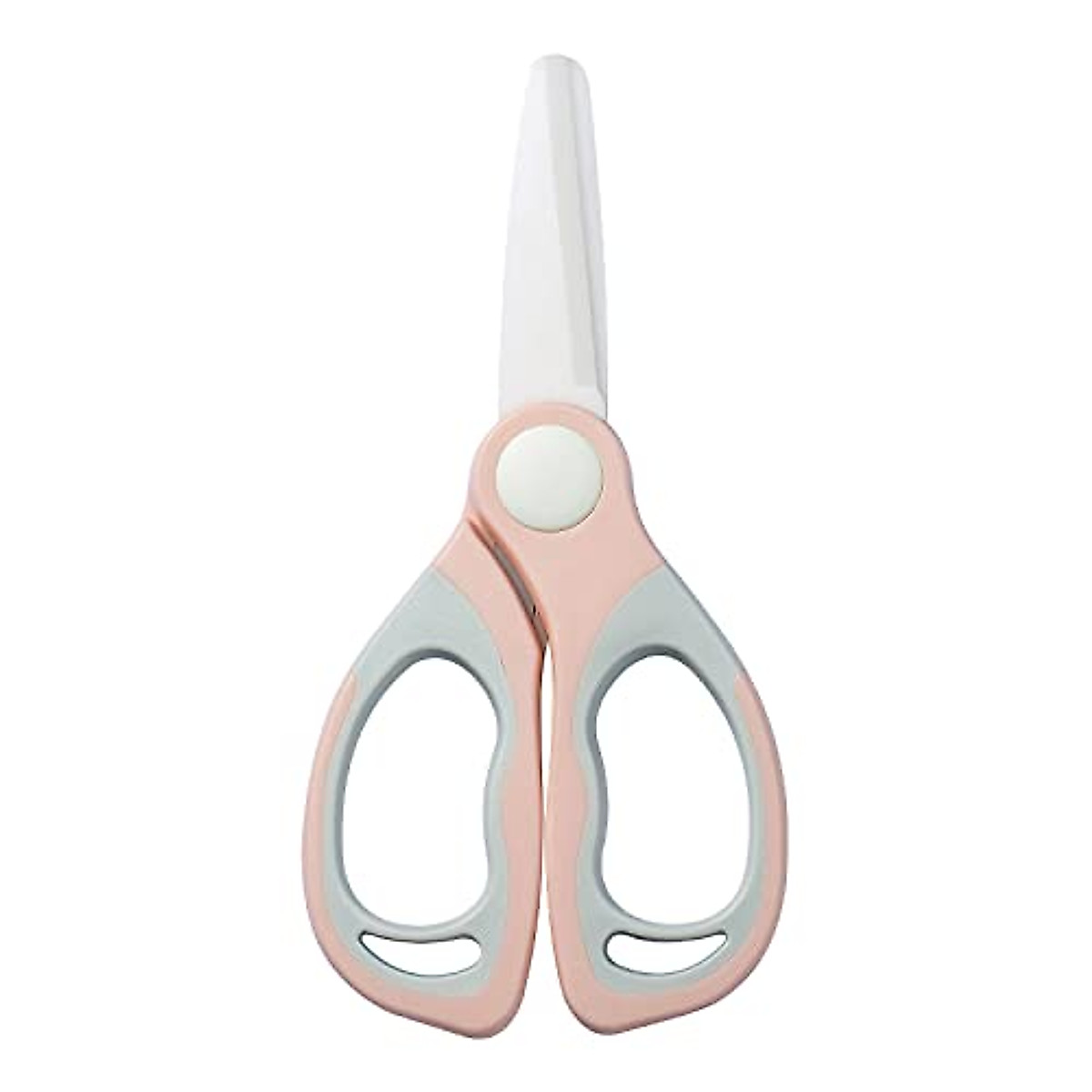 DAMPEN Ceramic Scissors,Soft-grip Handles,Safety Healthy ,Kitchen Scissors,Baby Food Ceramic Scissors with Travel Cover for Kids Food 2 PACK(PINK AND GREEN) (DPS-1)