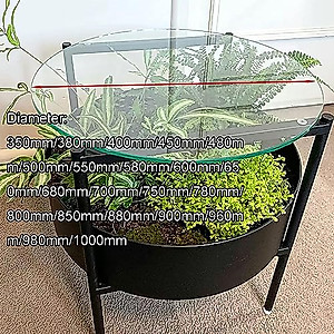 SAGIDAR Round Tempered Glass,Tempered Glass Round Table Top, Clear Glass High Gloss, Round Table Glass Top, Kitchen Dining Table Top, Tempered Glass Top, 15IN 24IN 30IN 35IN 40IN