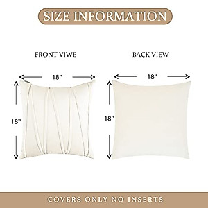 Top Finel Decorative Throw Pillow Covers 18 X 18 Inch,Soft Solid Velvet Pillow Covers Cushion Case for Sofa Bedroom 45 X 45 Cm (Pack of 2) Cream White