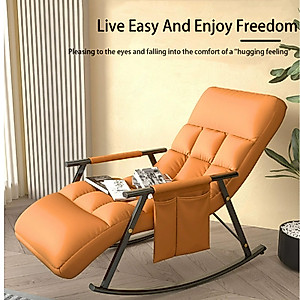 HASWEX Wide Rocking Chair Outdoor Patio Rocking Chair, Adjustable Padded Cushion Rocker Recliner Chair Outdoor for Front Porch,with High Back and Deep Seating